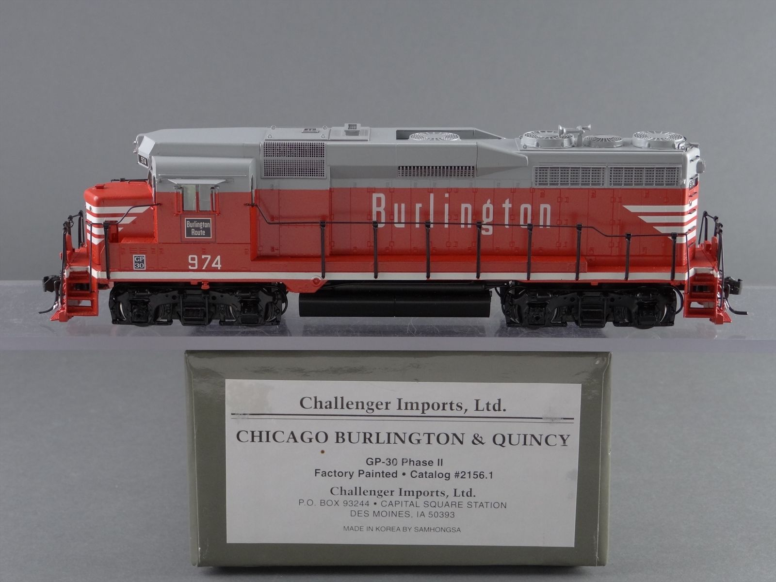 HO Brass Model Train - CIL 2156.1 CB&Q Burlington EMD GP-30 Phase 2 ...