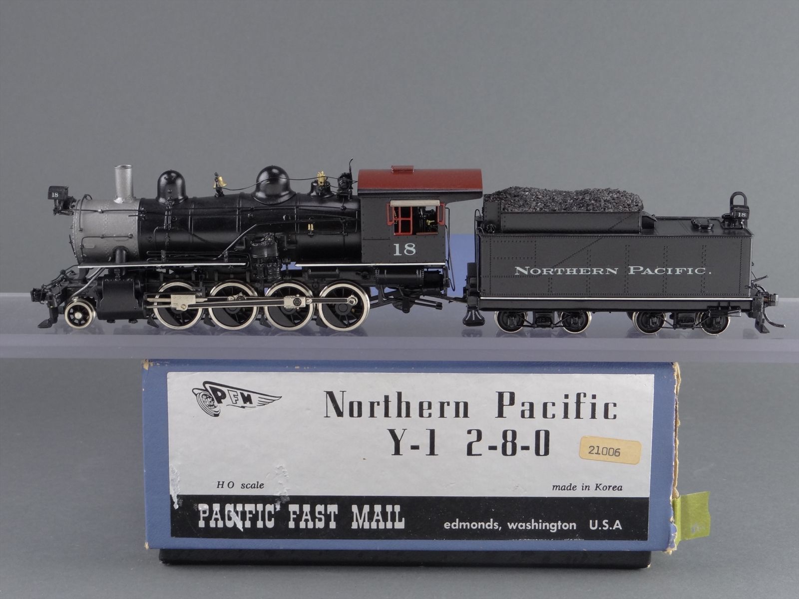 HO Brass Model Train - PFM Samhongsa NP Northern Pacific 2-8-0 Y-1 #18 ...