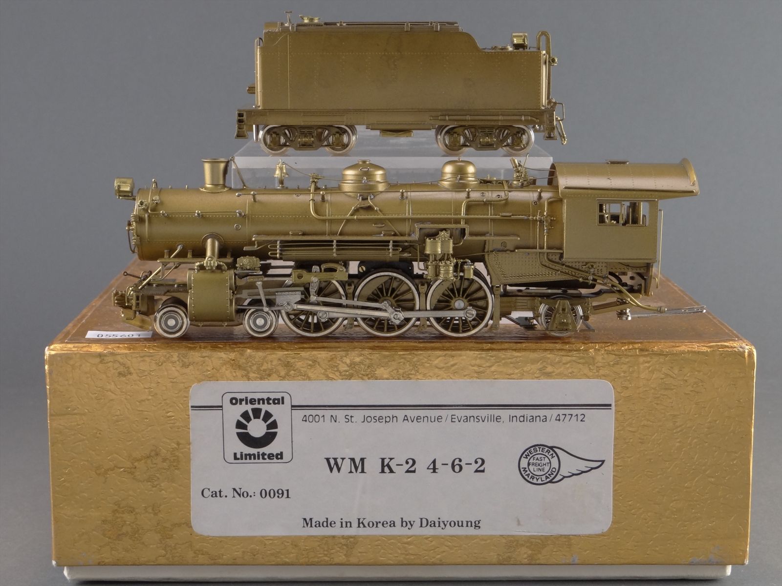 HO Brass Model Train - Oriental WM Western Maryland 4-6-2 K-2 Pacific - Oil