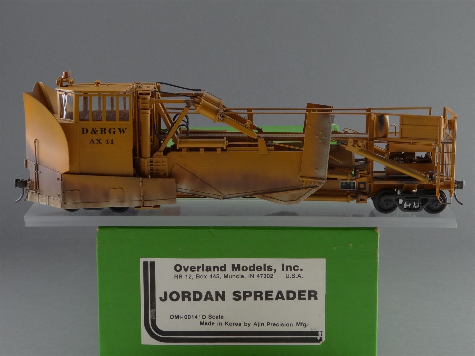 O Scale 2-Rail Brass Model Train - OMI D&RGW Jordan Spreader Weathered ...