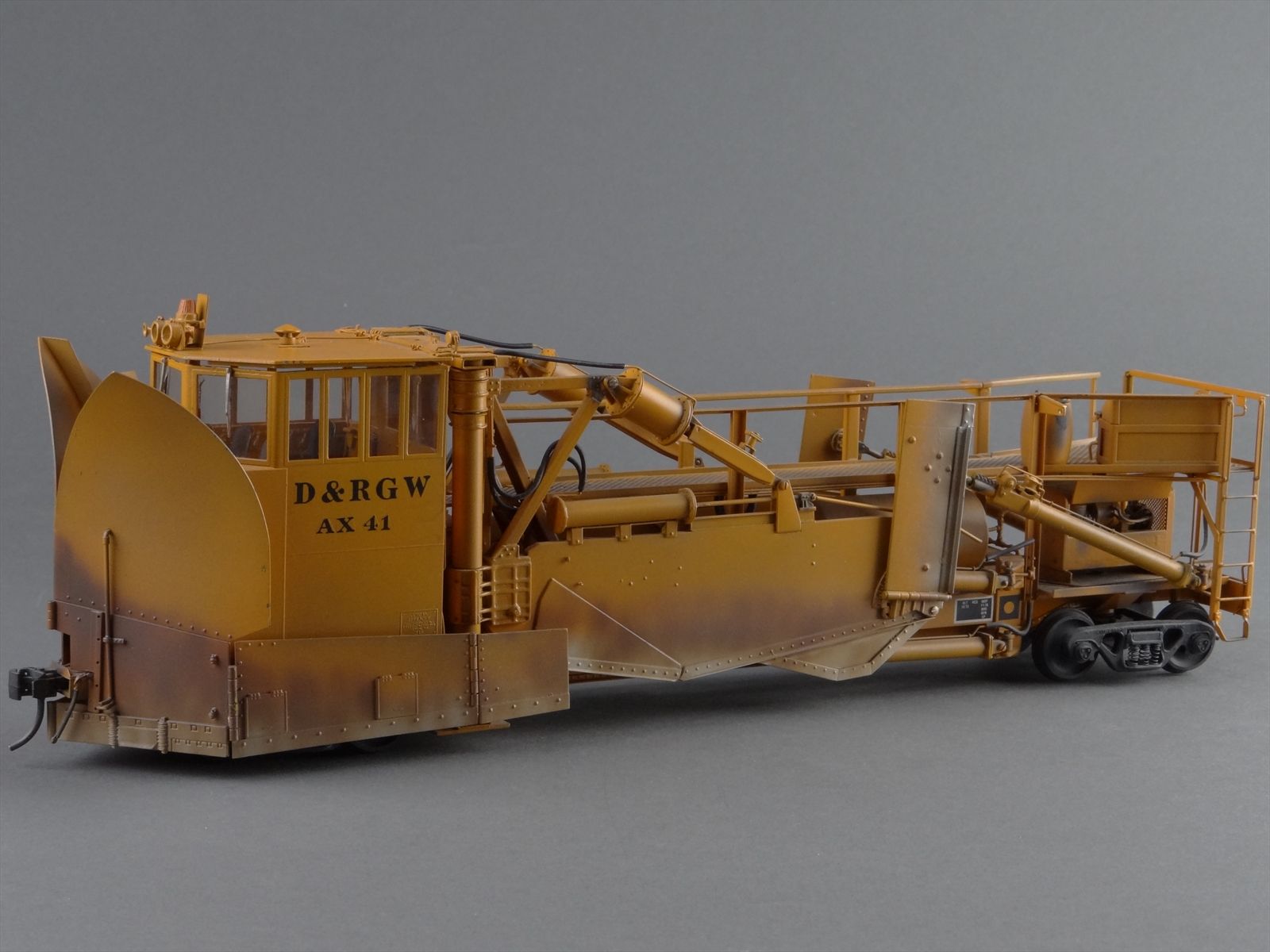 O Scale 2-Rail Brass Model Train - OMI D&RGW Jordan Spreader Weathered ...