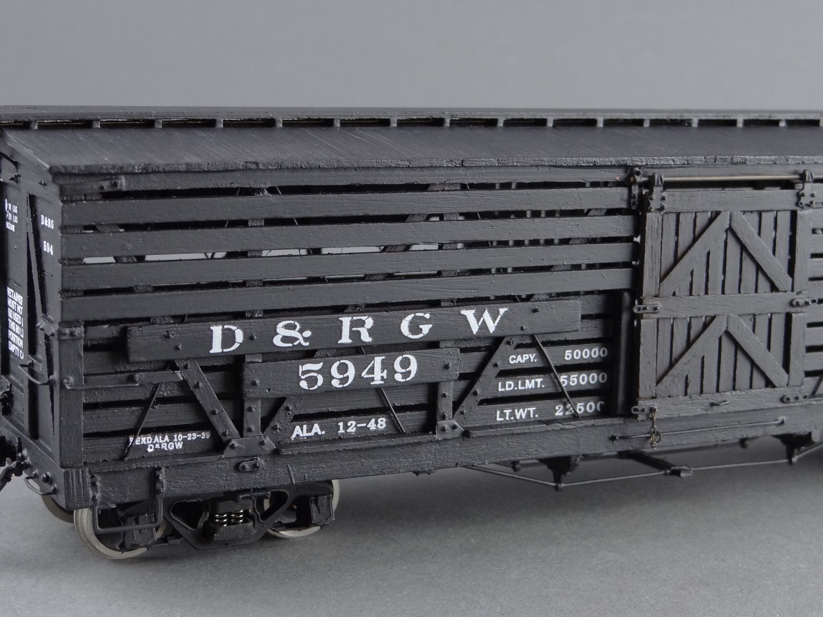 On3 PSC Real Wood Series - RWS-001 D&RGW Rio Grande 34' Stock Car #5949