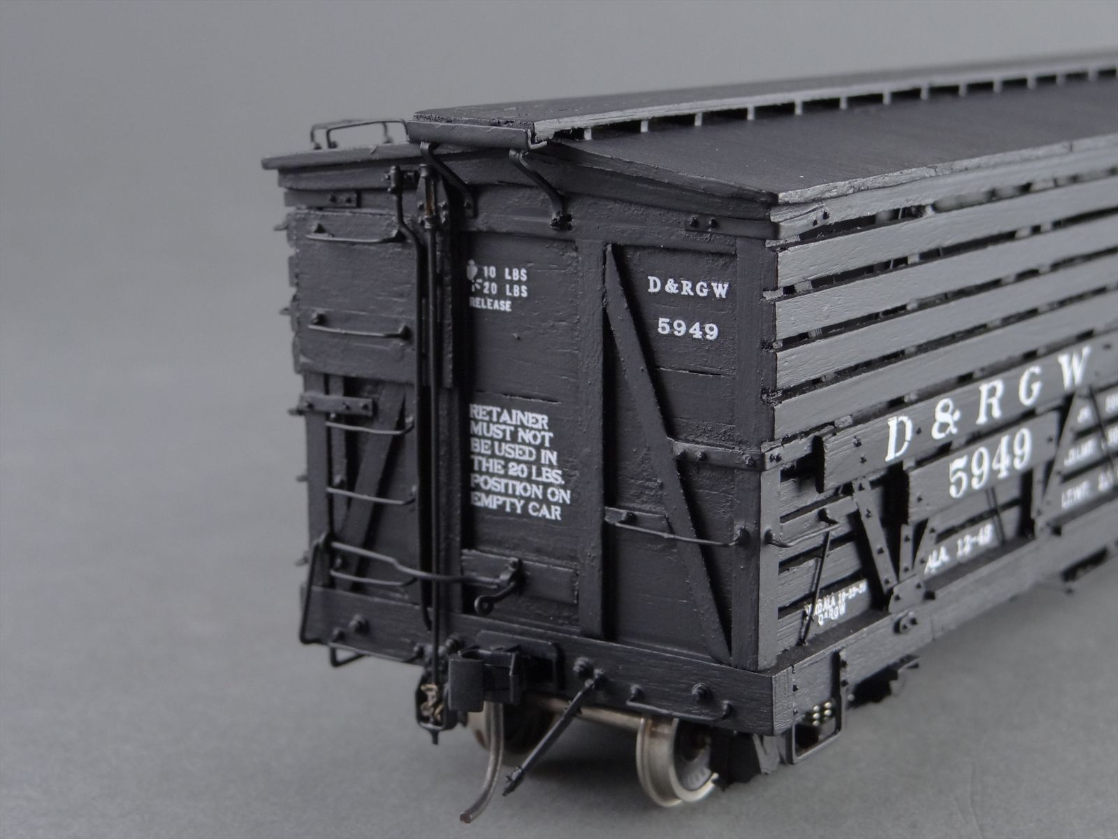On3 PSC Real Wood Series - RWS-001 D&RGW Rio Grande 34' Stock Car #5949