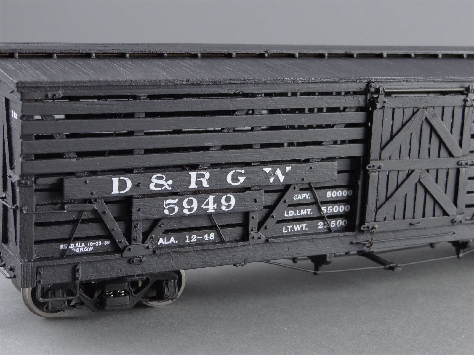 On3 PSC Real Wood Series - RWS-001 D&RGW Rio Grande 34' Stock Car #5949