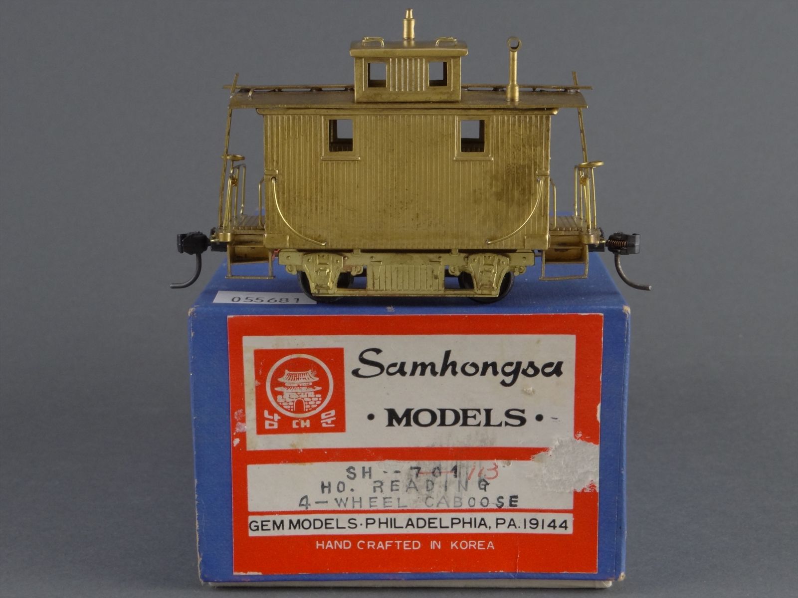 HO Brass Gem Samhongsa SH-701 RDG Reading 4-Wheel Caboose