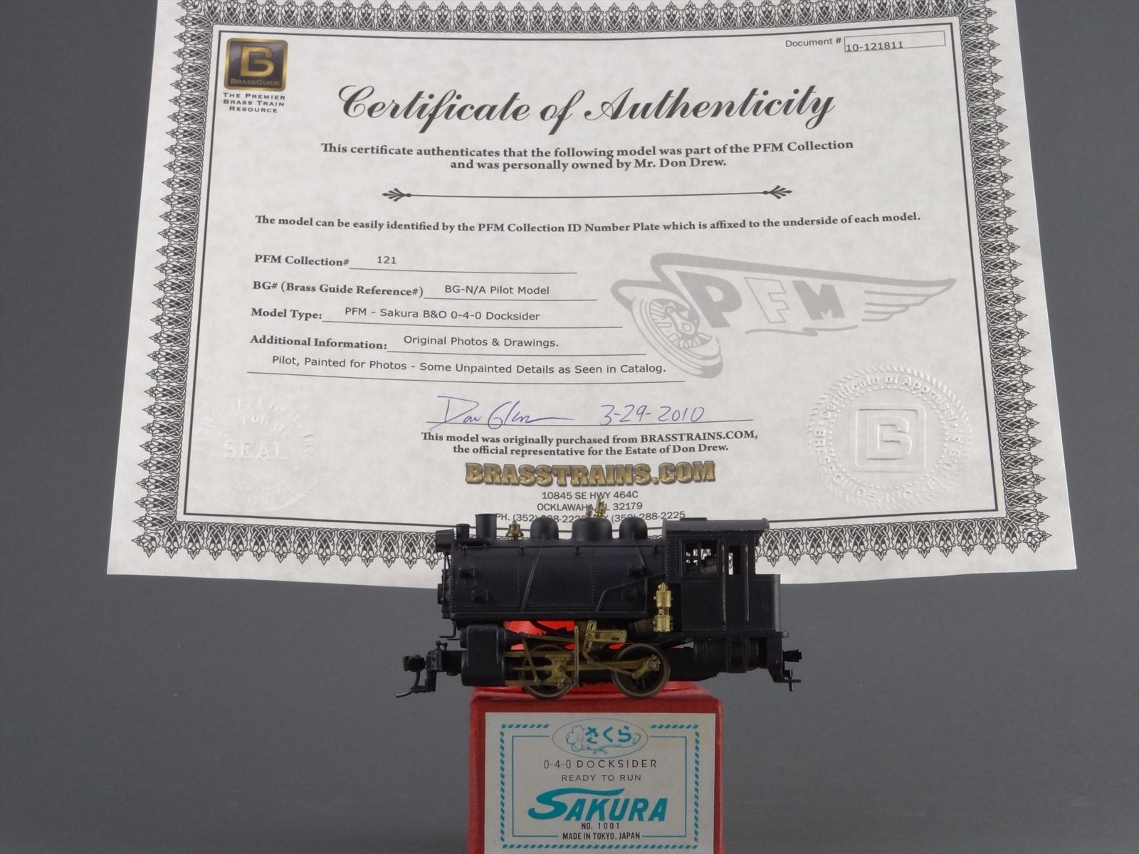 HO Brass Model Train - PFM Sakura B&O 0-4-0T C-16 Docksider - Painted ...