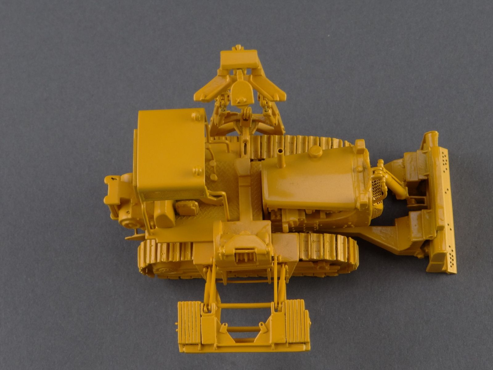 HO Brass OMI 3377.1 Overland Bulldozer with Side Boom - Painted Yellow