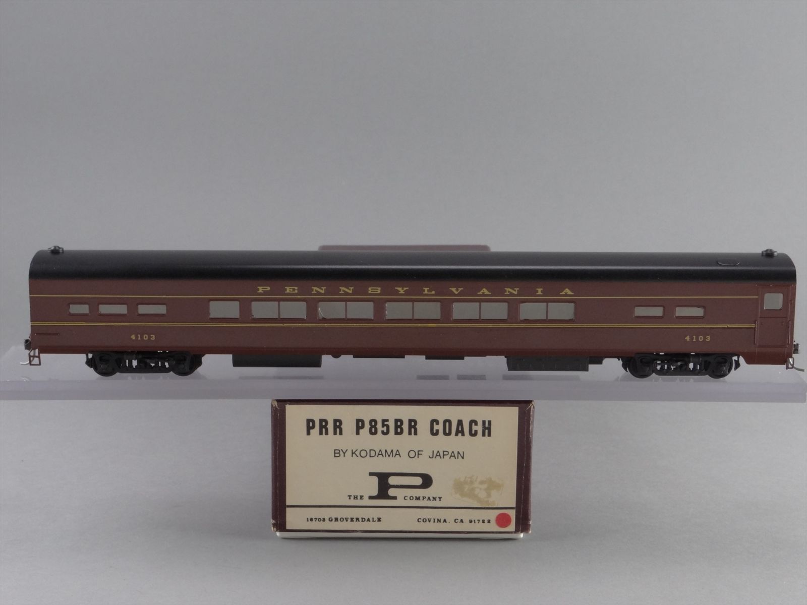 HO Brass Model Train - The P Company PRR P85BR Passenger Coach #4103