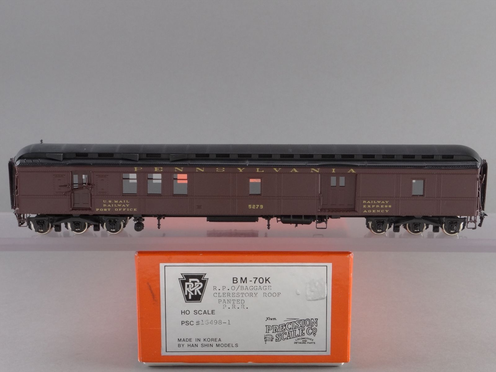 HO Brass PSC 16498-1 PRR Pennsylvania RPO Baggage BM-70K #5279