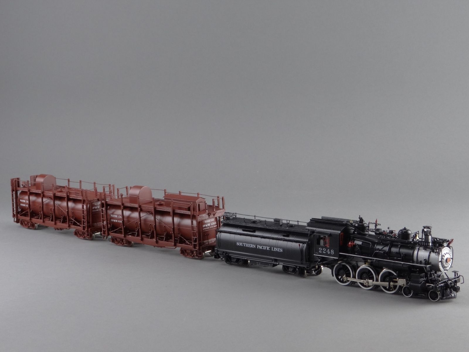 HO Brass Model Train - WMC SP Southern Pacific 4-6-0 #2248 Fire Train w ...