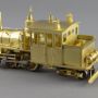 HOn3 Scale Brass Model Train - MTS Imports 0-4-4T Forney Steam Locomotive