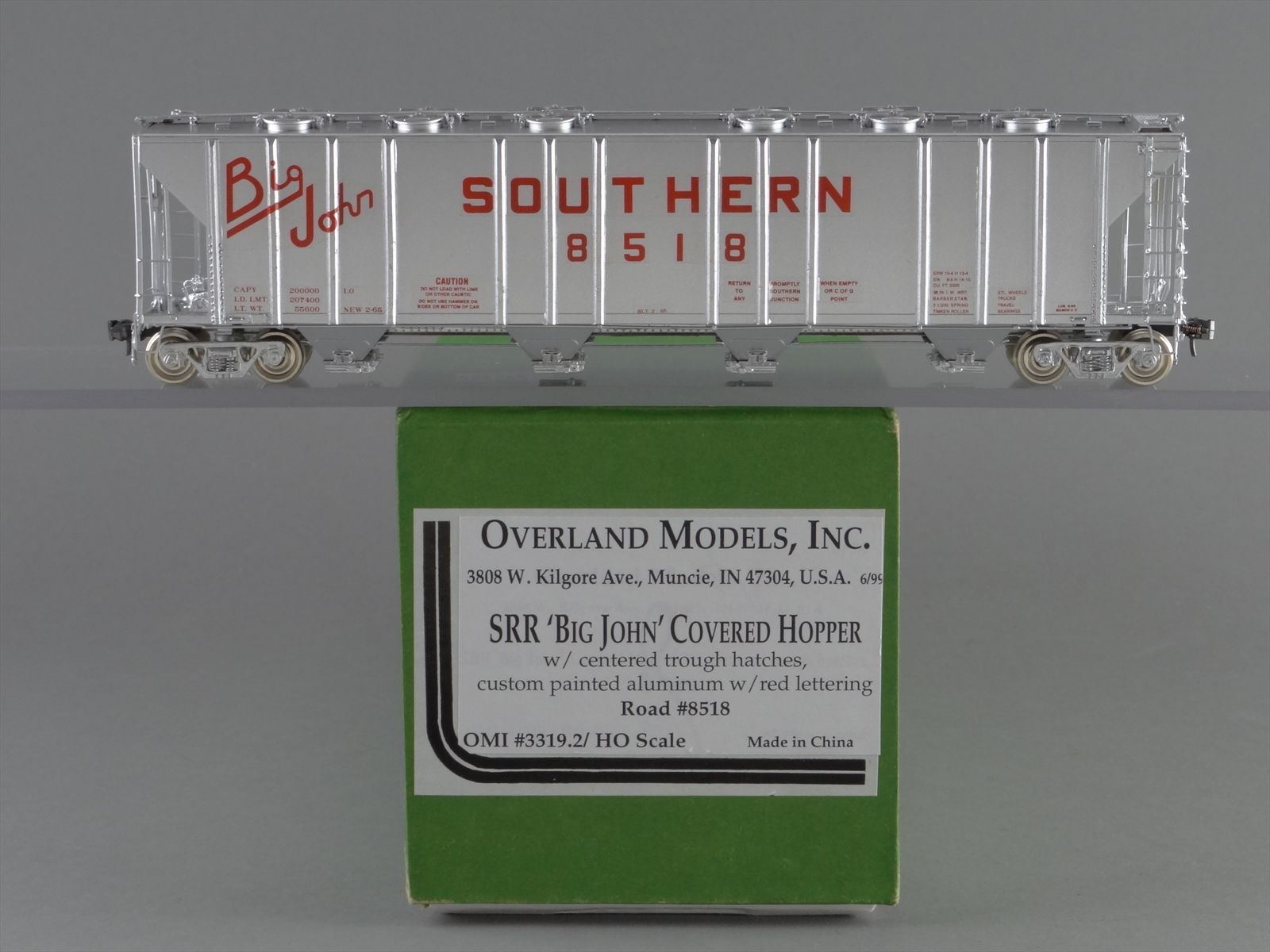 HO Brass Model Train - OMI 3319.2 Southern Big John Covered Hopper ...