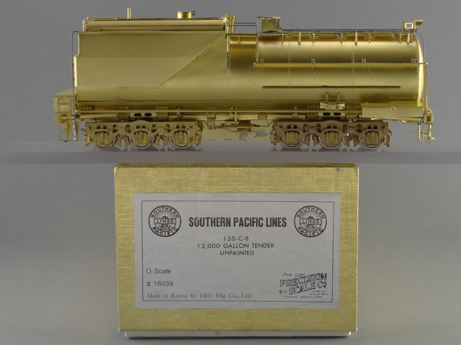 O Scale 2-Rail Brass - PSC 16039 SP Southern Pacific 120-C-8 12,000 ...
