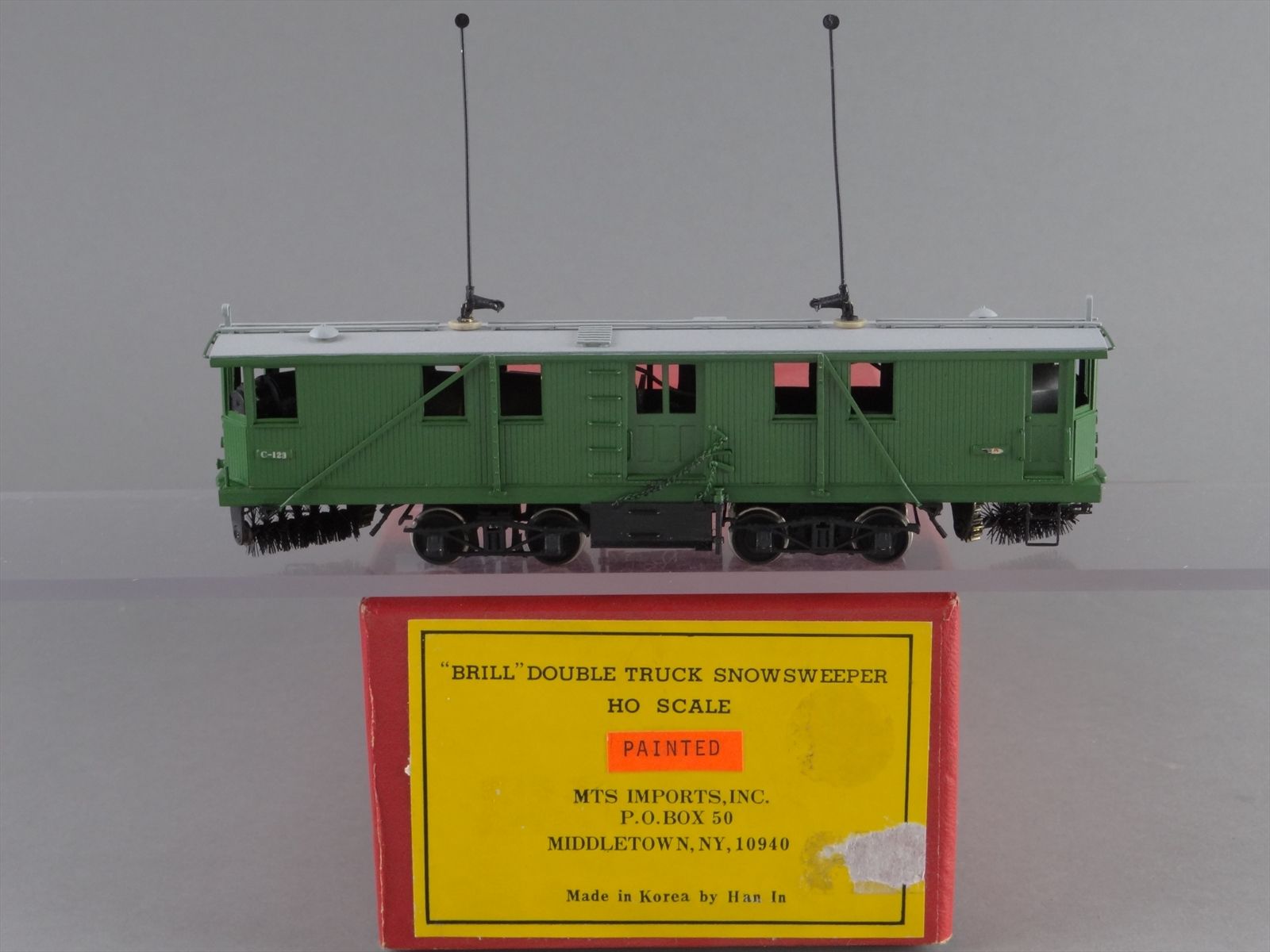 HO Brass Model Train - MTS Imports #123 Brill Double Truck Trolley Snow ...