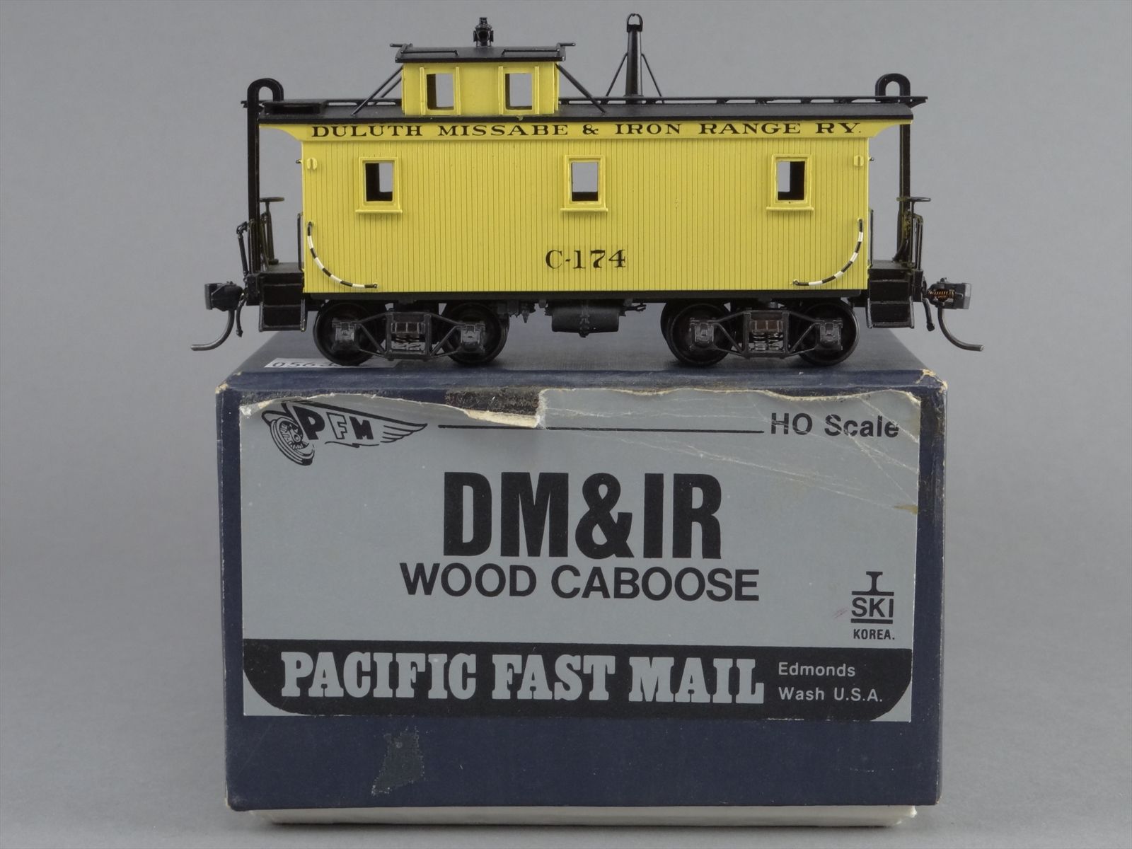 HO Brass Model Train - PFM SKI Pacific Fast Mail DM&IR Wood Caboose C ...