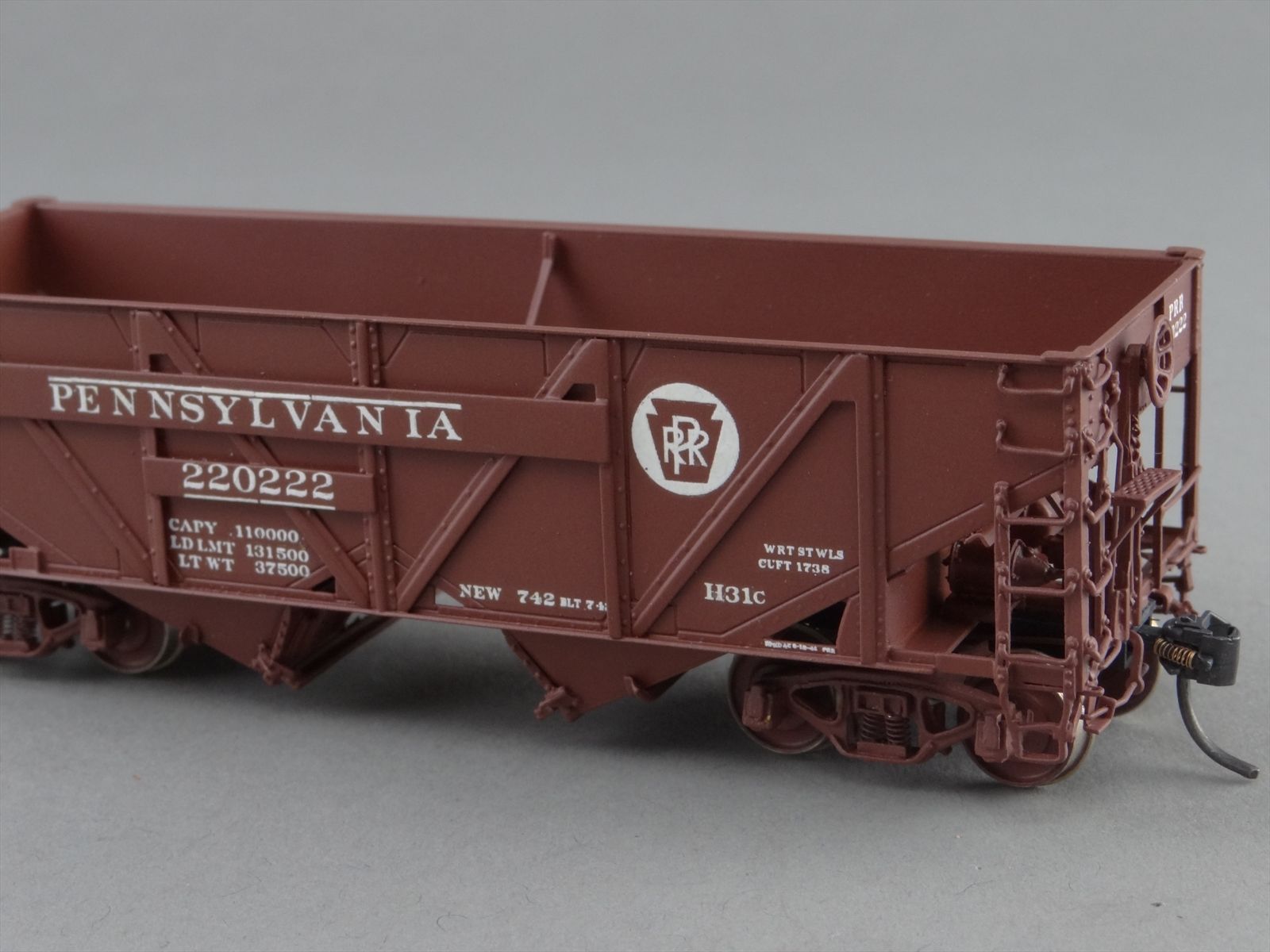 HO Brass Model Train - OMI 3107 Overland PRR H31C Steel 2-Bay Hopper ...