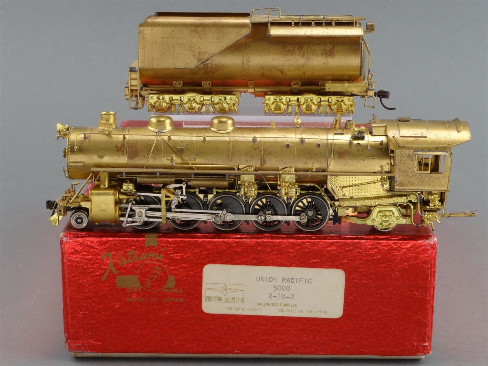 HO Brass Model Train - Balboa UP Union Pacific 2-10-2 Santa Fe 5000 Class