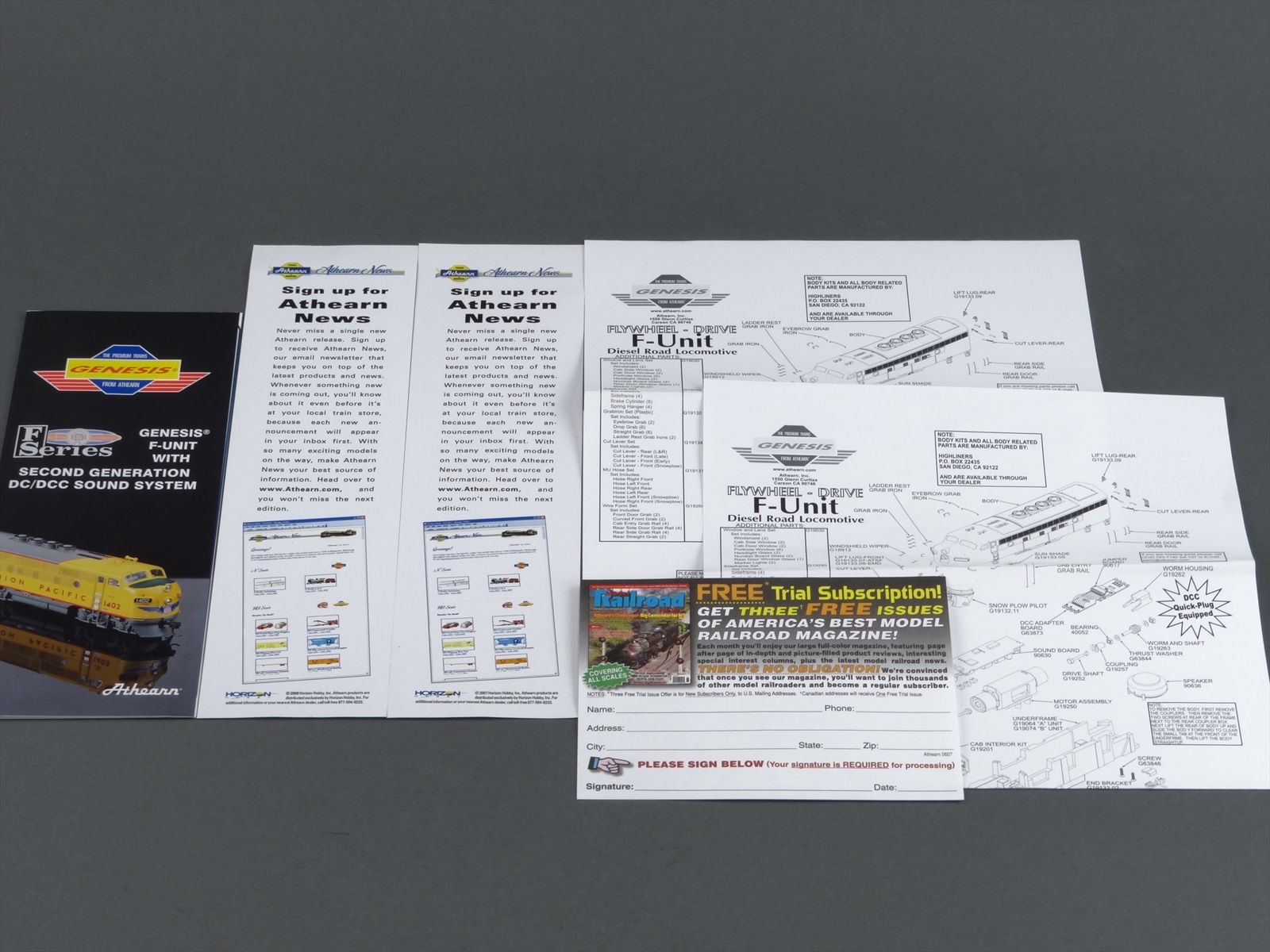 HO Scale Athearn Genesis G22162 ATSF Santa Fe F7 F7A - F7B Diesel ...