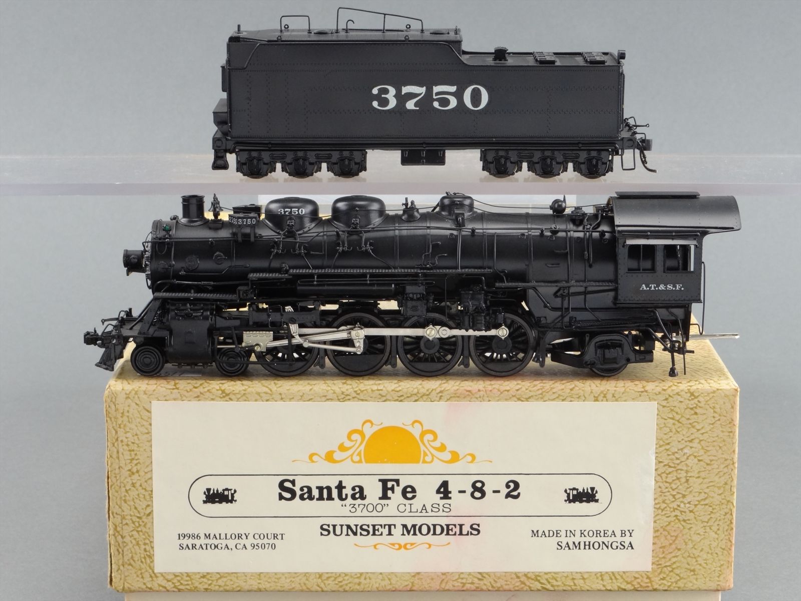 HO Brass Model Train - Sunset Models Samhongsa AT&SF Santa Fe 4-8-2 ...