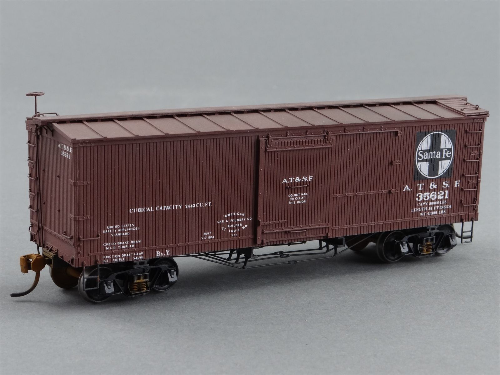 HO Westerfield Pro Built Kit - AT&SF Santa Fe 37' Truss Rod Box Car ...
