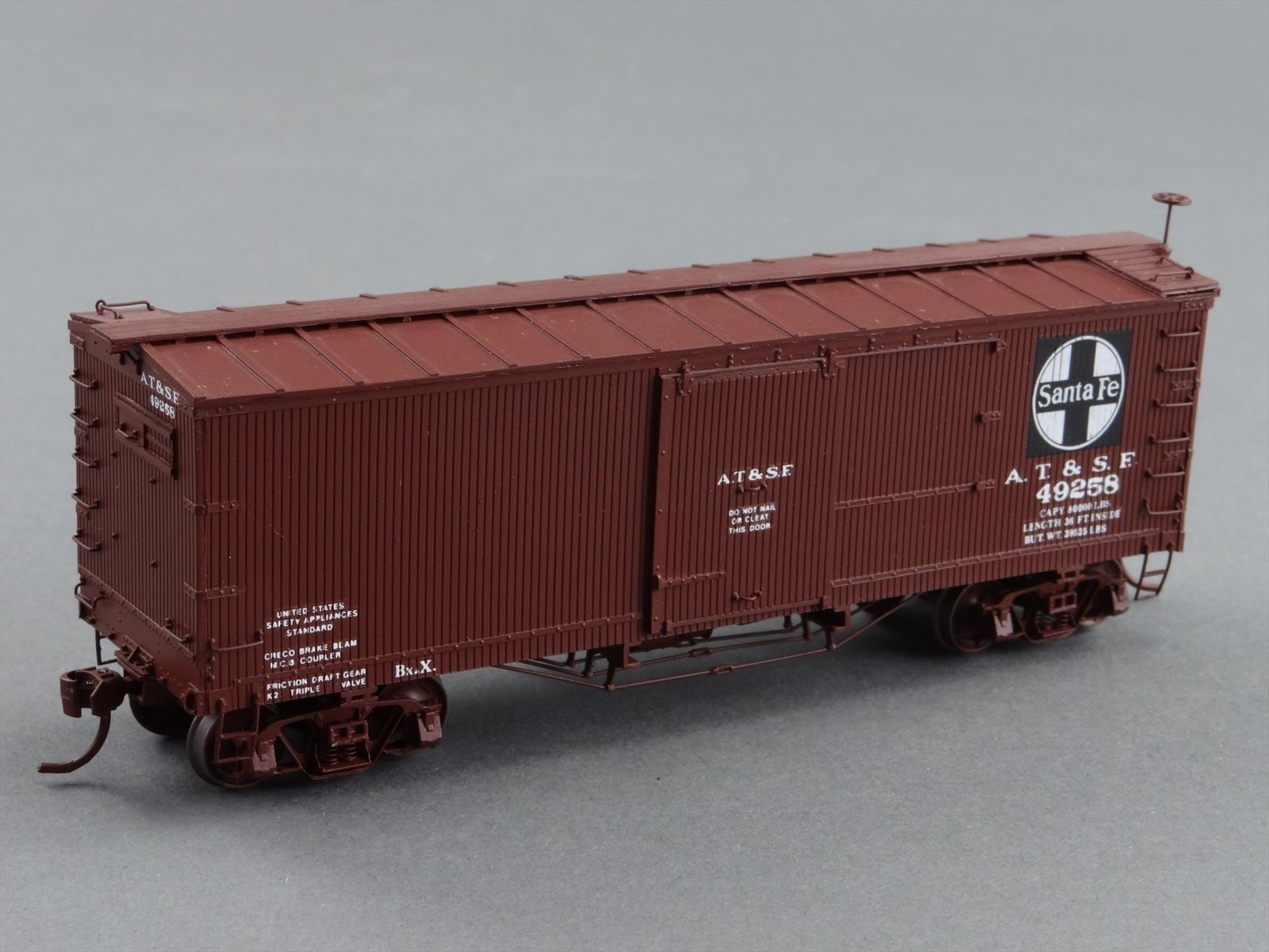 HO Westerfield 4021 Pro Built Kit - ATSF Santa Fe 37' Truss Rod Box Car ...