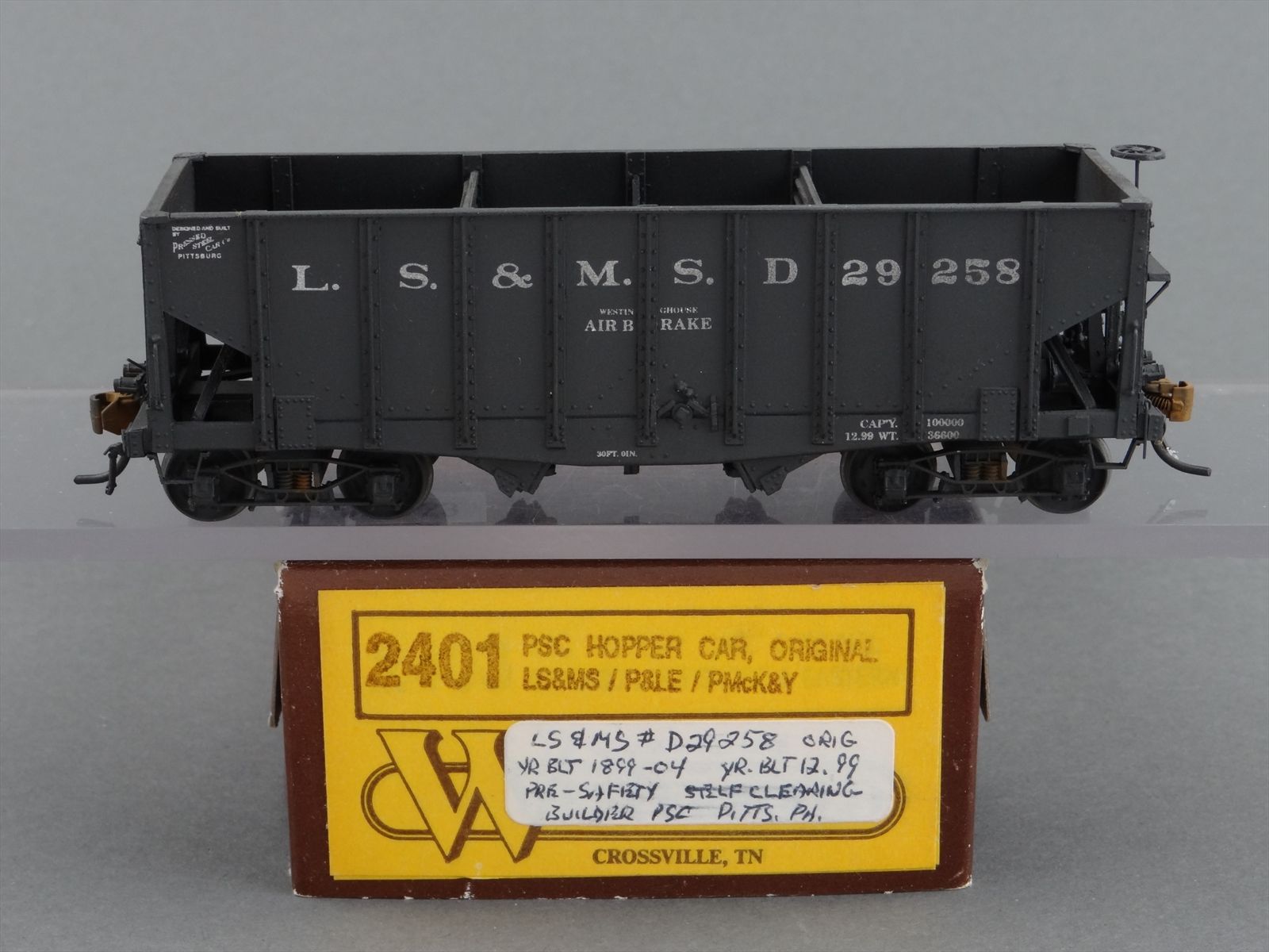 HO Westerfield 2401 Pro Built Kit - LS&MS 31' 6" Hopper #D29258 - CUSTOM