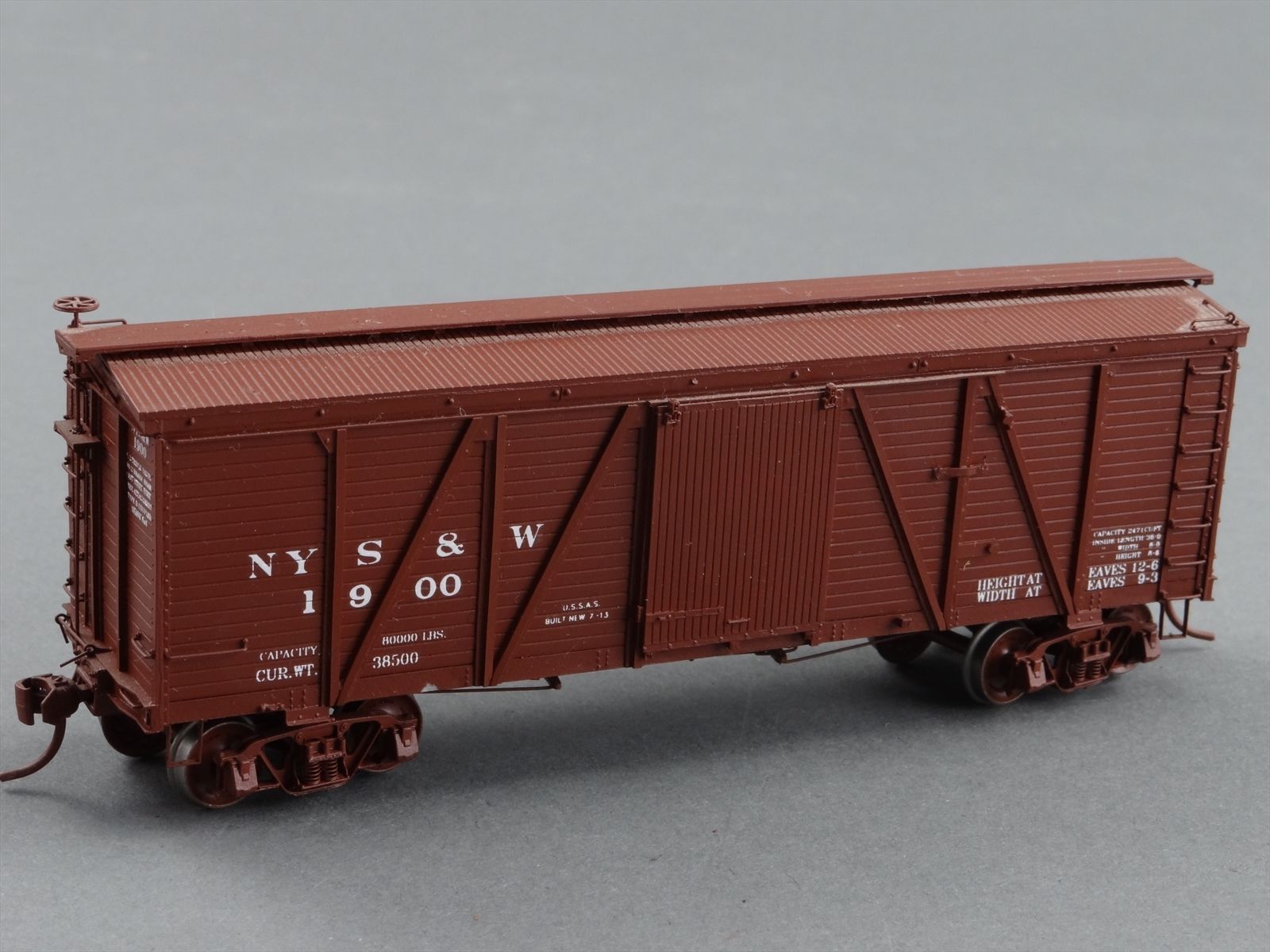 HO Westerfield 4306 Pro Built Kit - NYS&W 36' Outside Braced Box Car ...