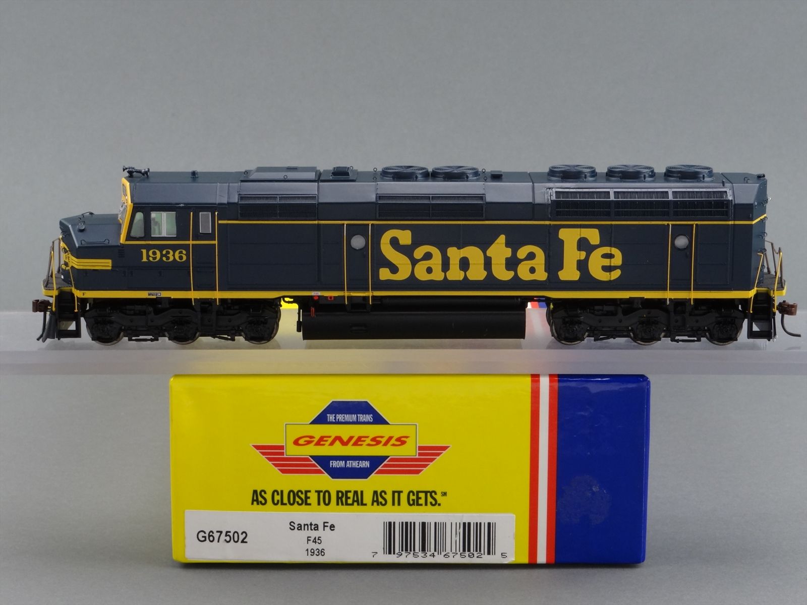 HO Scale Athearn Genesis G67502 ATSF Santa Fe F45 Diesel Engine #1936