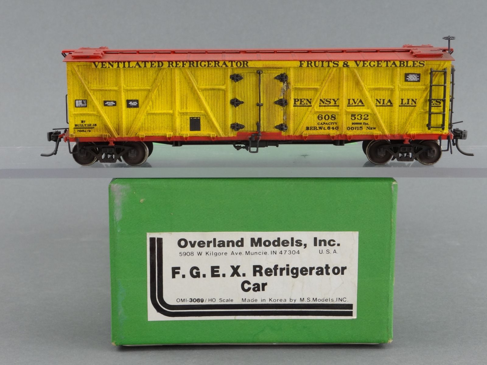 HO Brass Model Train - OMI 3069 Overland PRR Pennsylvania FGEX Reefer ...
