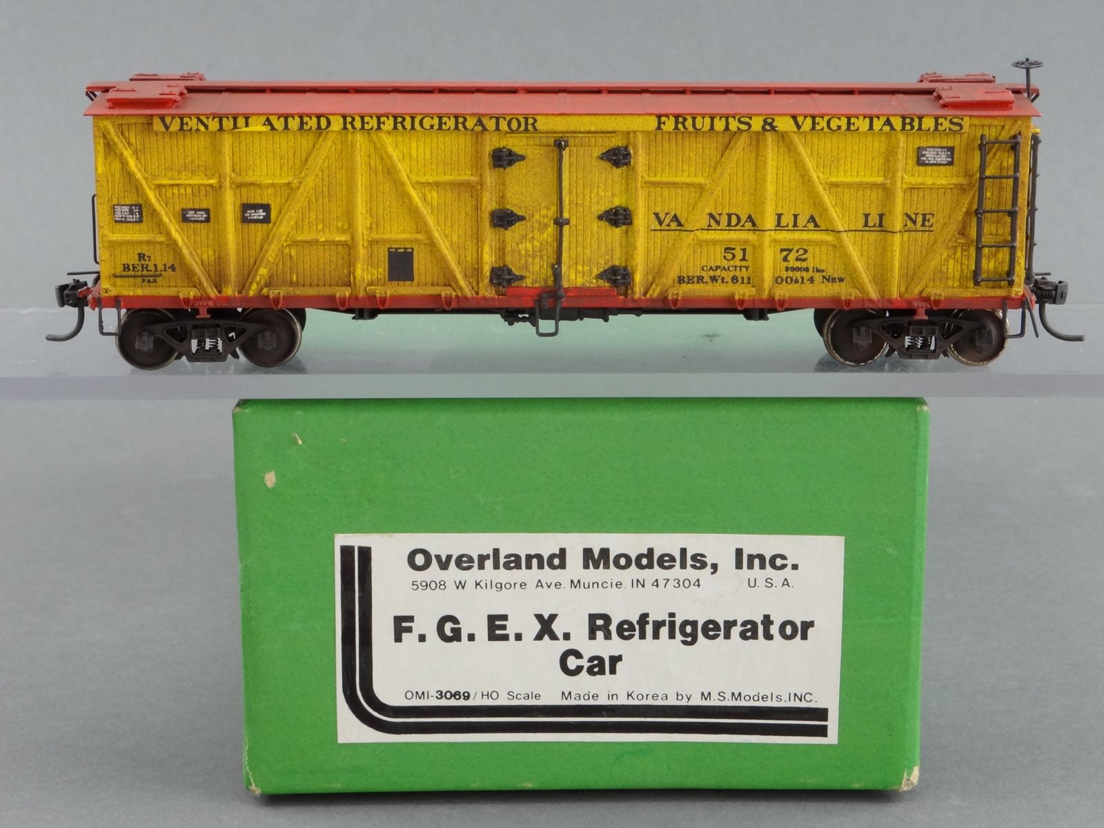 HO Brass Model Train - OMI 3069 Overland PRR Vandalia Line FGEX Reefer ...