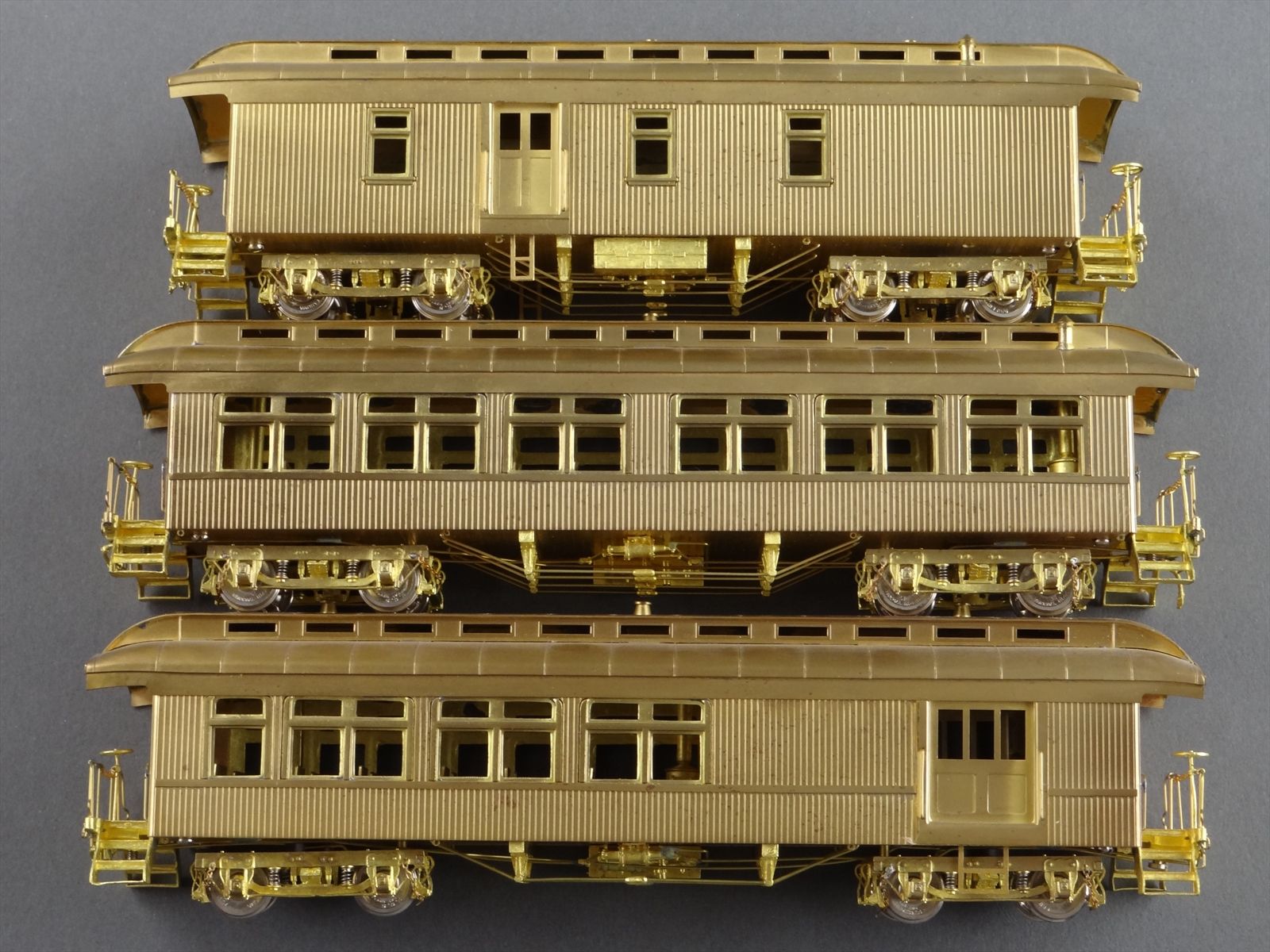 HO Brass Model Train - Beaver Creek 3-Car Oldtime Passenger Set Baggage ...