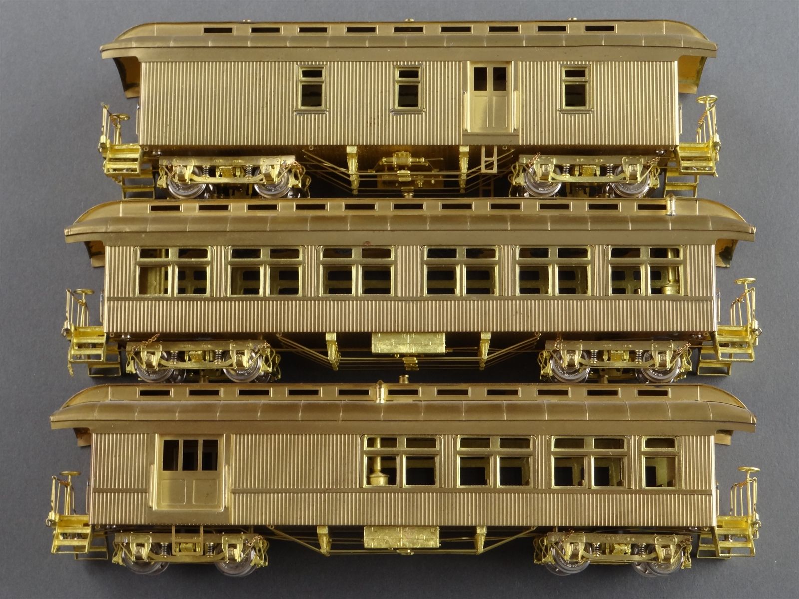 HO Brass Model Train - Beaver Creek 3-Car Oldtime Passenger Set Baggage ...