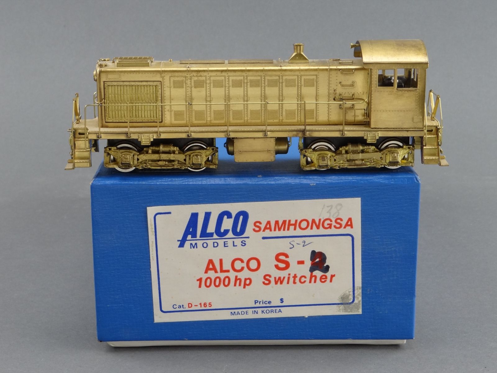 HO Brass ALCO Models D-129 ALCO S-2 Diesel Switcher - Unpainted - Wrong Box