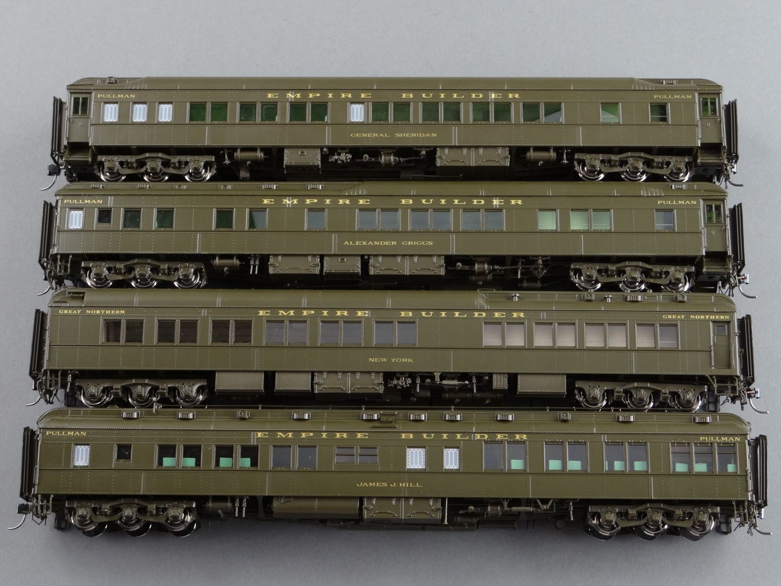 Ho Brass Train Model Cil 2308 1s Gn Great Northern Hwt Empire Builder