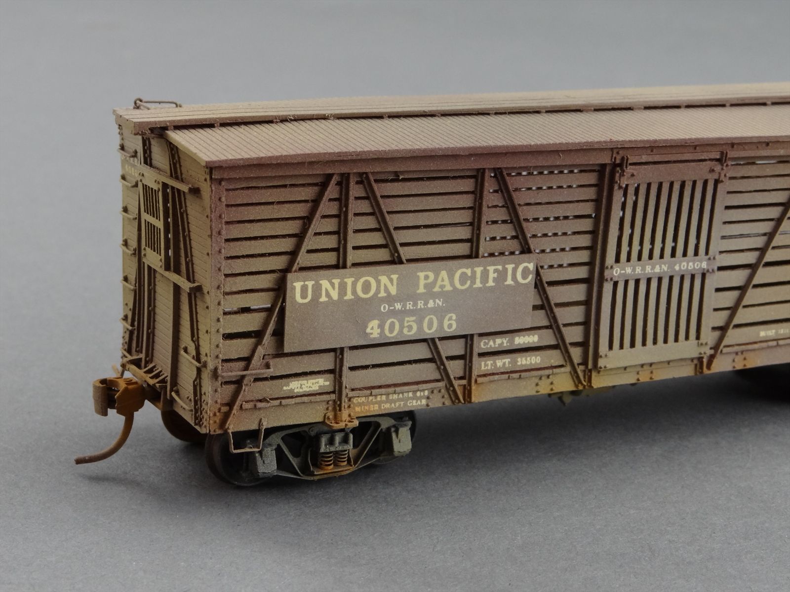 HO Westerfield 5202 Pro Built Kit - UP Union Pacific S-40-4 Stock Car #40506 - Custom