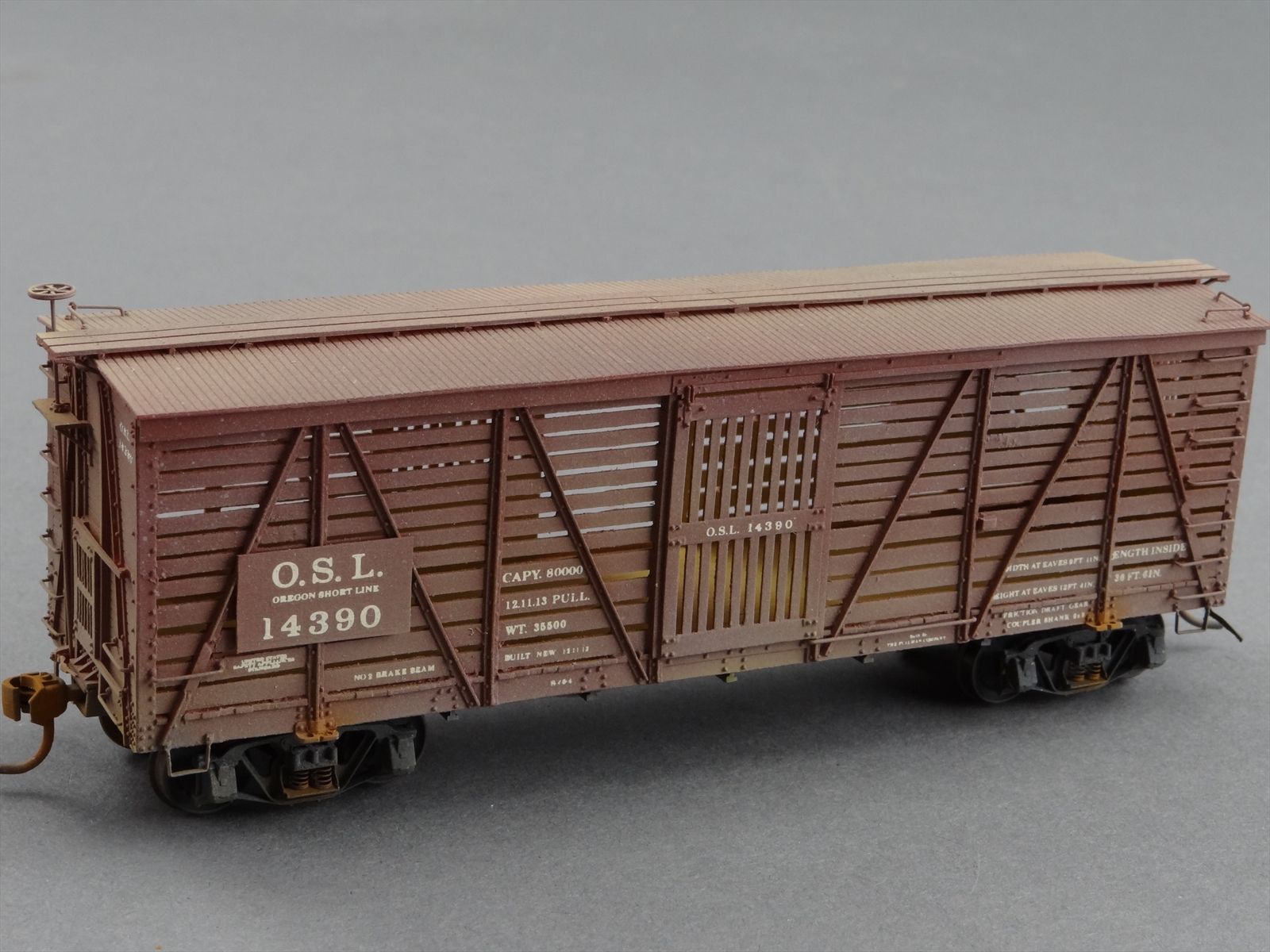 HO Westerfield 5202 Pro Built Kit - UP OSL Oregon Short Line S-40-4 Stock Car #14390 - Custom