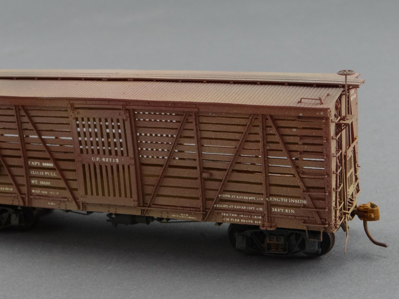 HO Westerfield 5202 Pro Built Kit - UP Union Pacific S-40-4 Stock Car #62713 - Custom