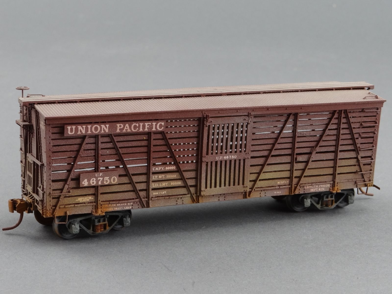 HO Westerfield 5302 Pro Built Kit - UP Union Pacific S-40-6 Stock Car #46750 - Custom