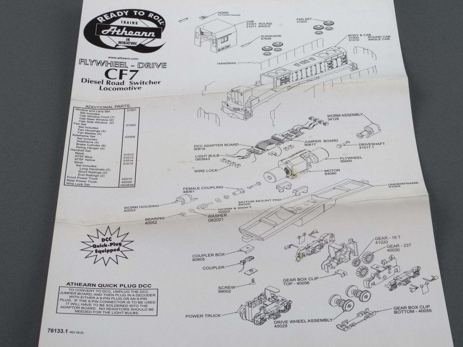 HO Scale Athearn 91536 ATSF Santa Fe CF7 Angled Cab Diesel Engine #2486 ...