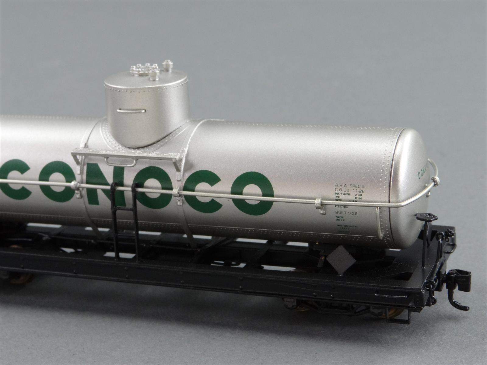 HOn3 Brass Model Train - BLW Berlyn Locomotive Works Conoco Tank Car #47