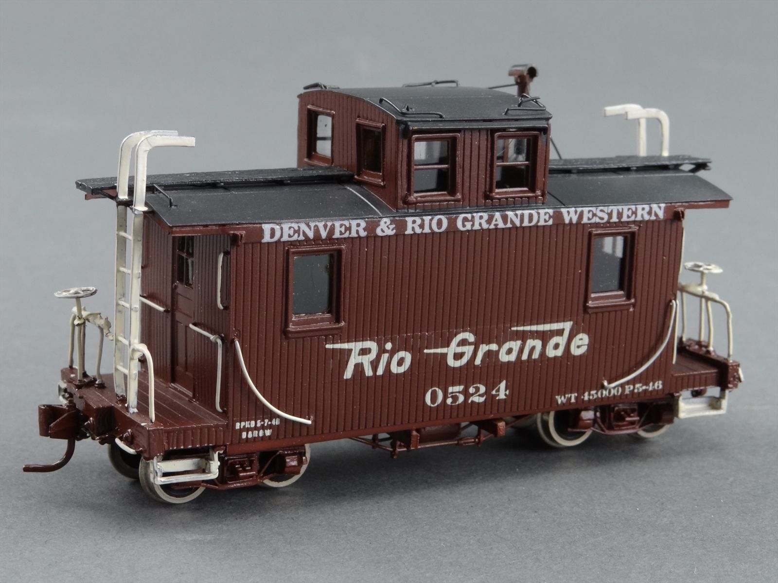 HOn3 Brass Model Train - PSC 15496 D&RGW Rio Grande Short Caboose #0524 ...