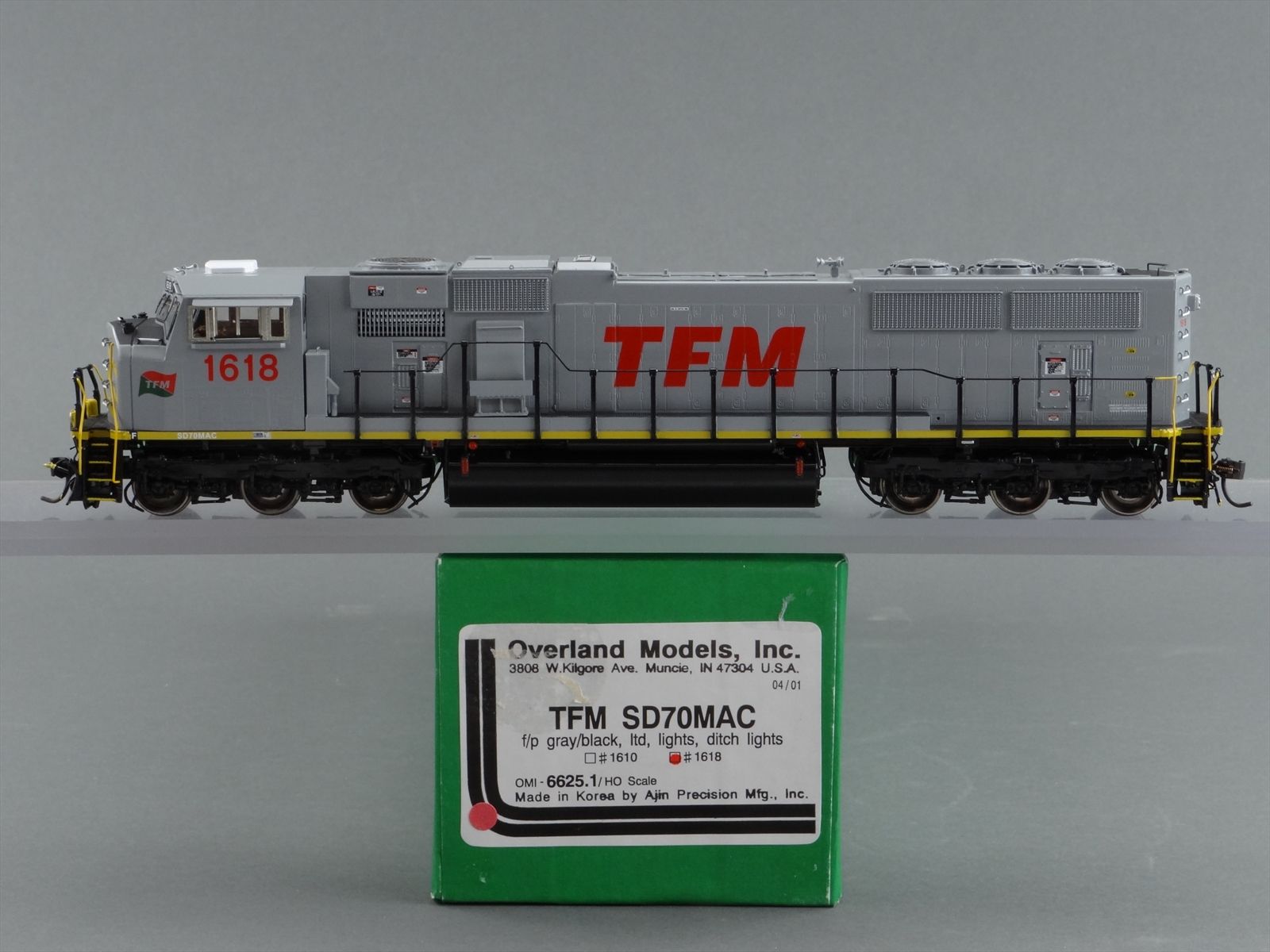 HO Brass Model Train - OMI #6625.1 Overland TFM SD70MAC #1618 - 2001 Run