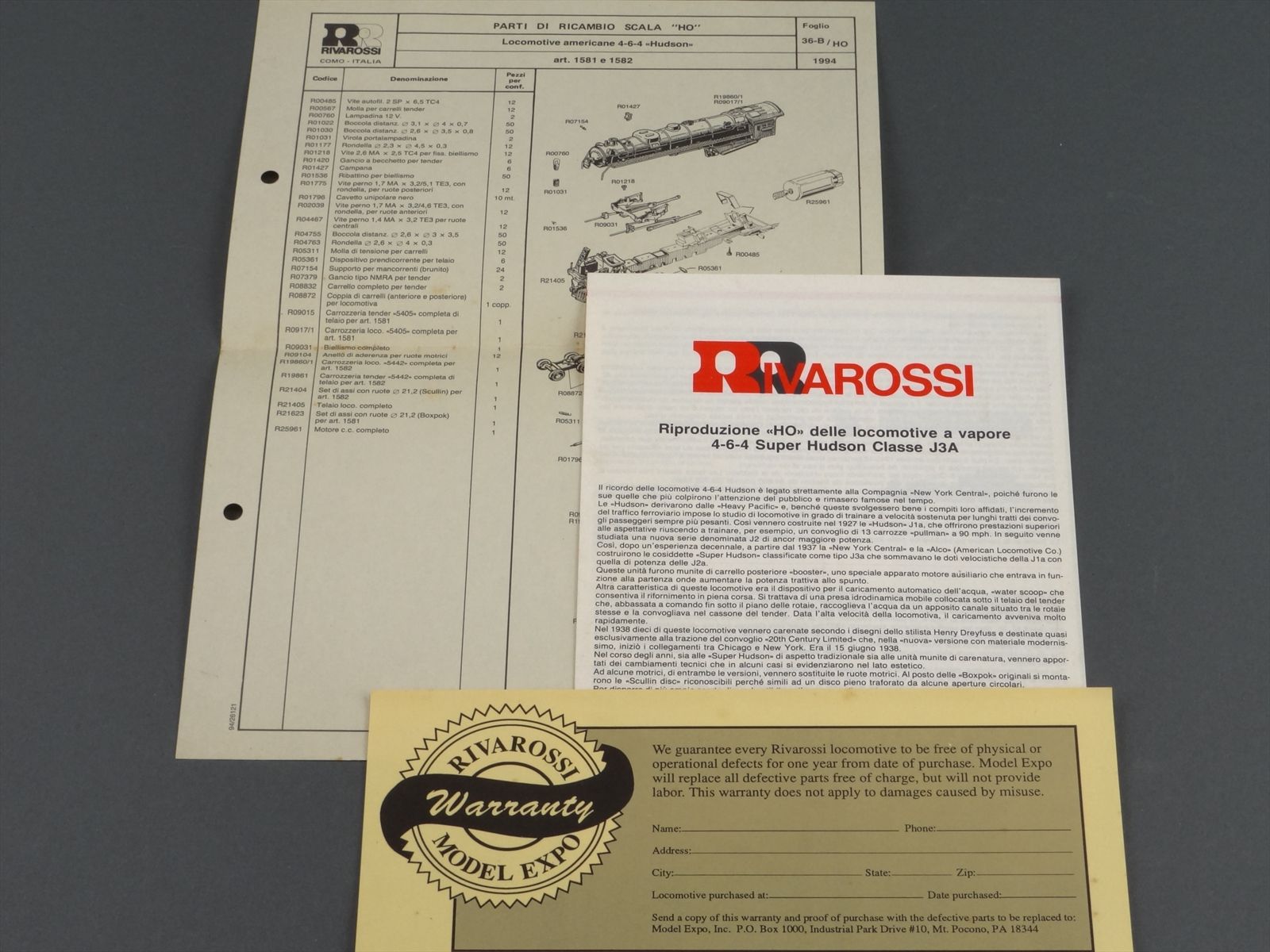 HO Scale Rivarossi 1582 NYC New York Central Hudson 4-6-4 Steam ...