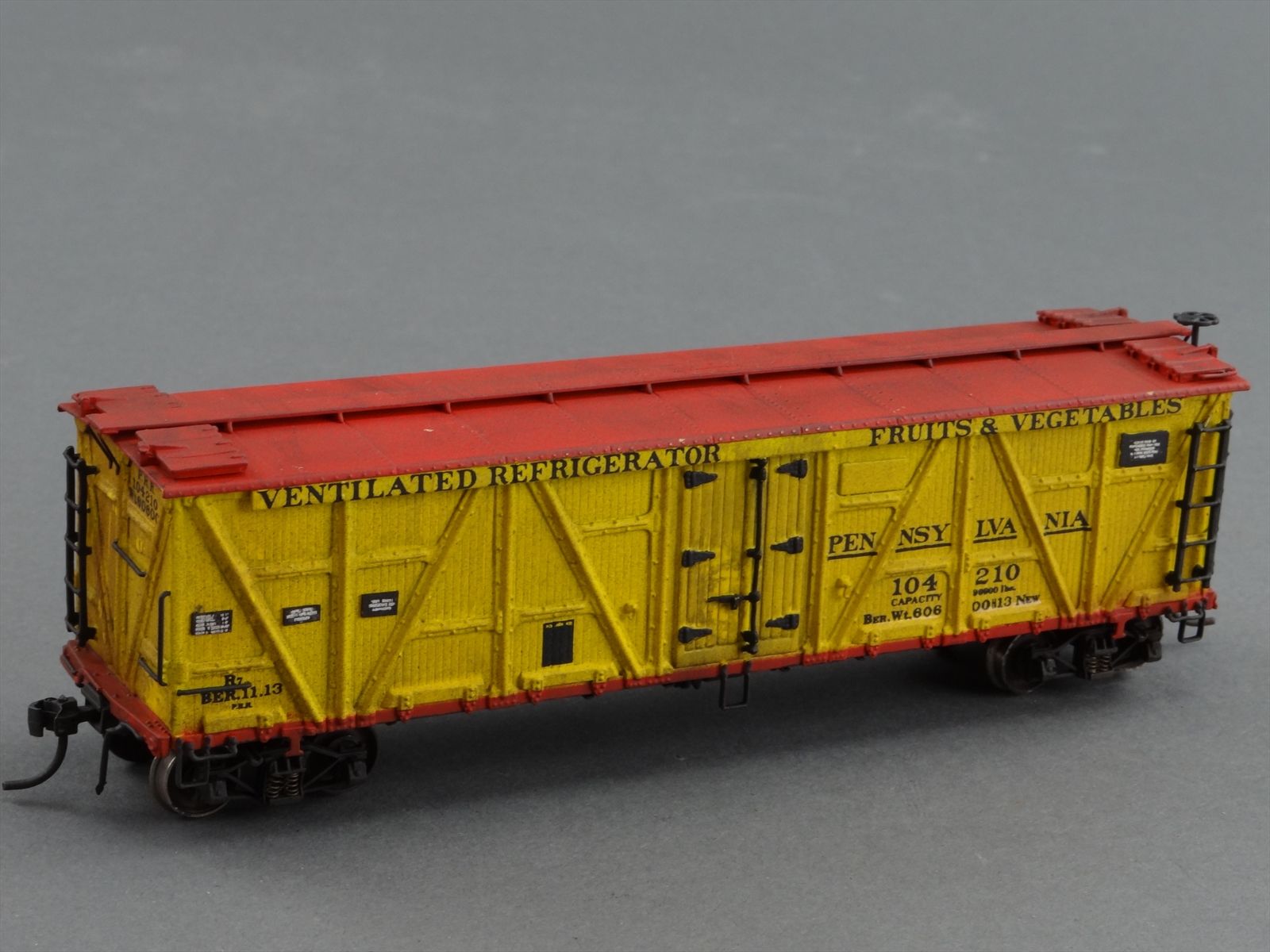 HO Brass Model Train - PSC 15700-1 PRR Pennsylvania R7 Composite Reefer ...