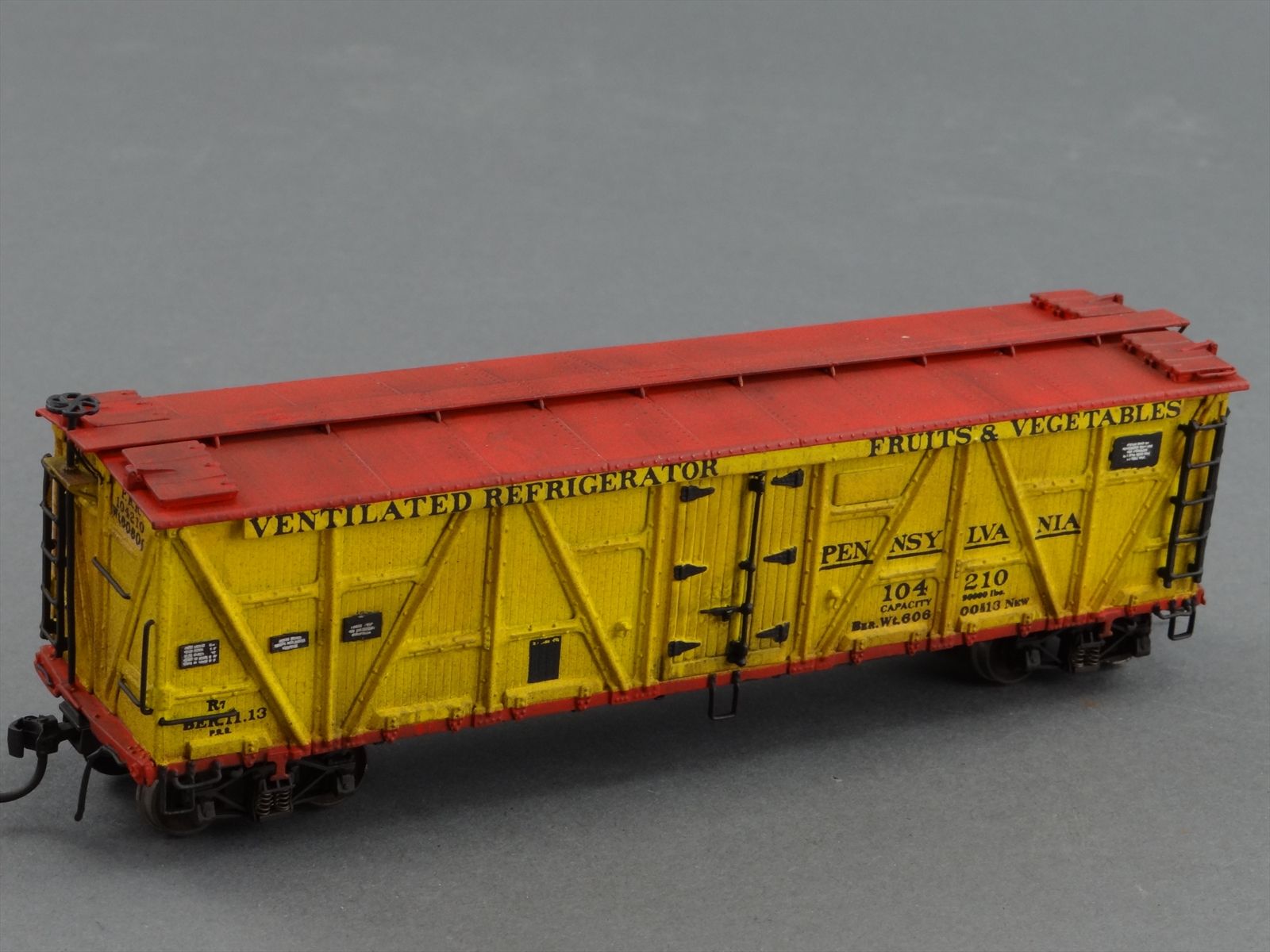 HO Brass Model Train - PSC 15700-1 PRR Pennsylvania R7 Composite Reefer ...
