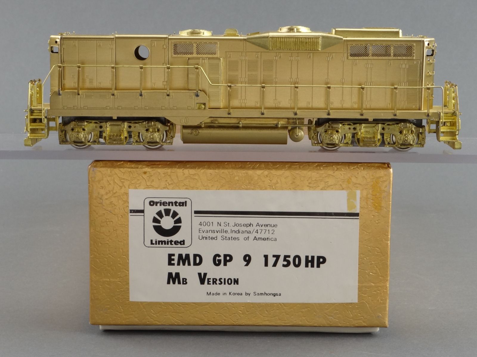 HO Brass Model Train - Oriental Limited UP Union Pacific EMD GP9B Diesel Unpainted - MB Version