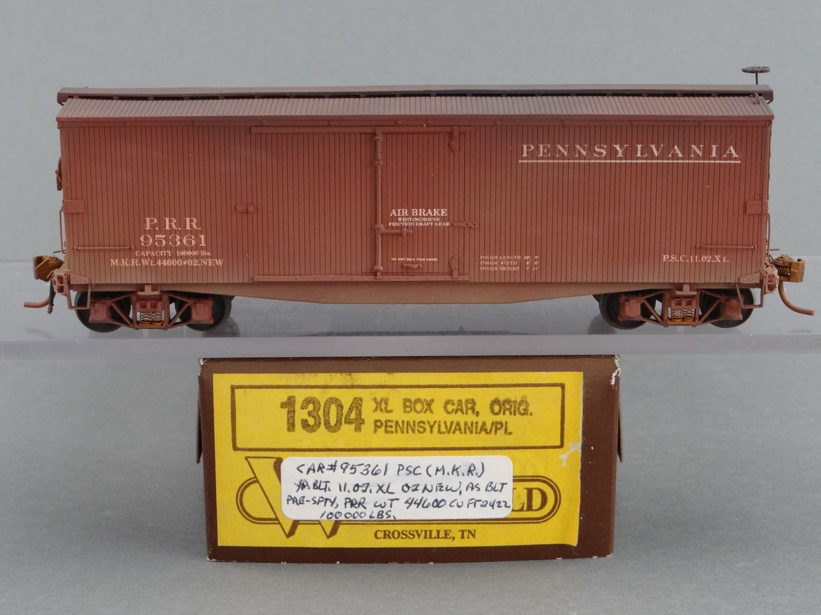 HO Westerfield 1304 Pro Built Kit - PRR Pennsylvania XL Box Car #95361 ...