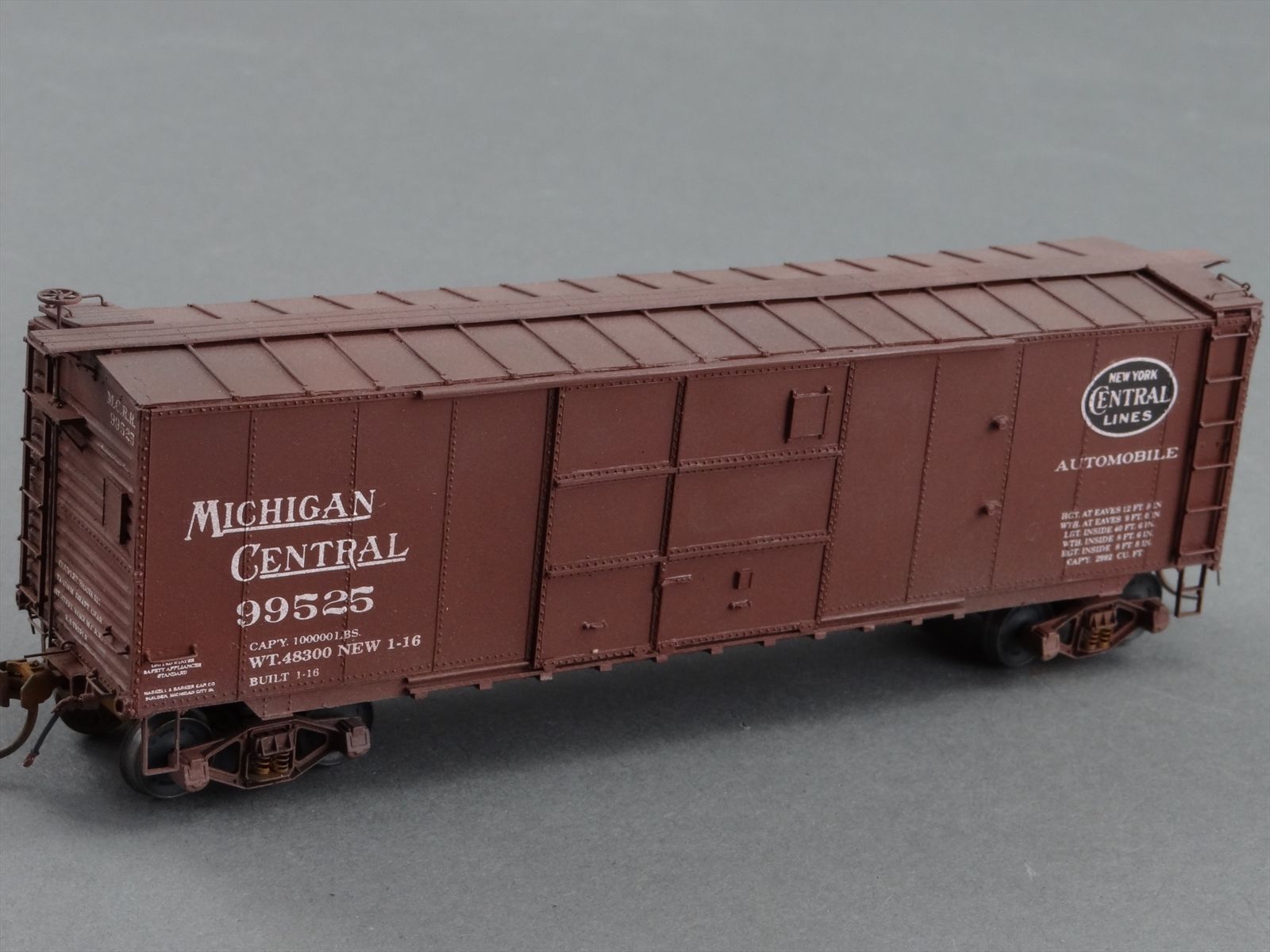 HO Westerfield 7903 Pro Built Kit - NYC Michigan Central Steel Auto Box ...