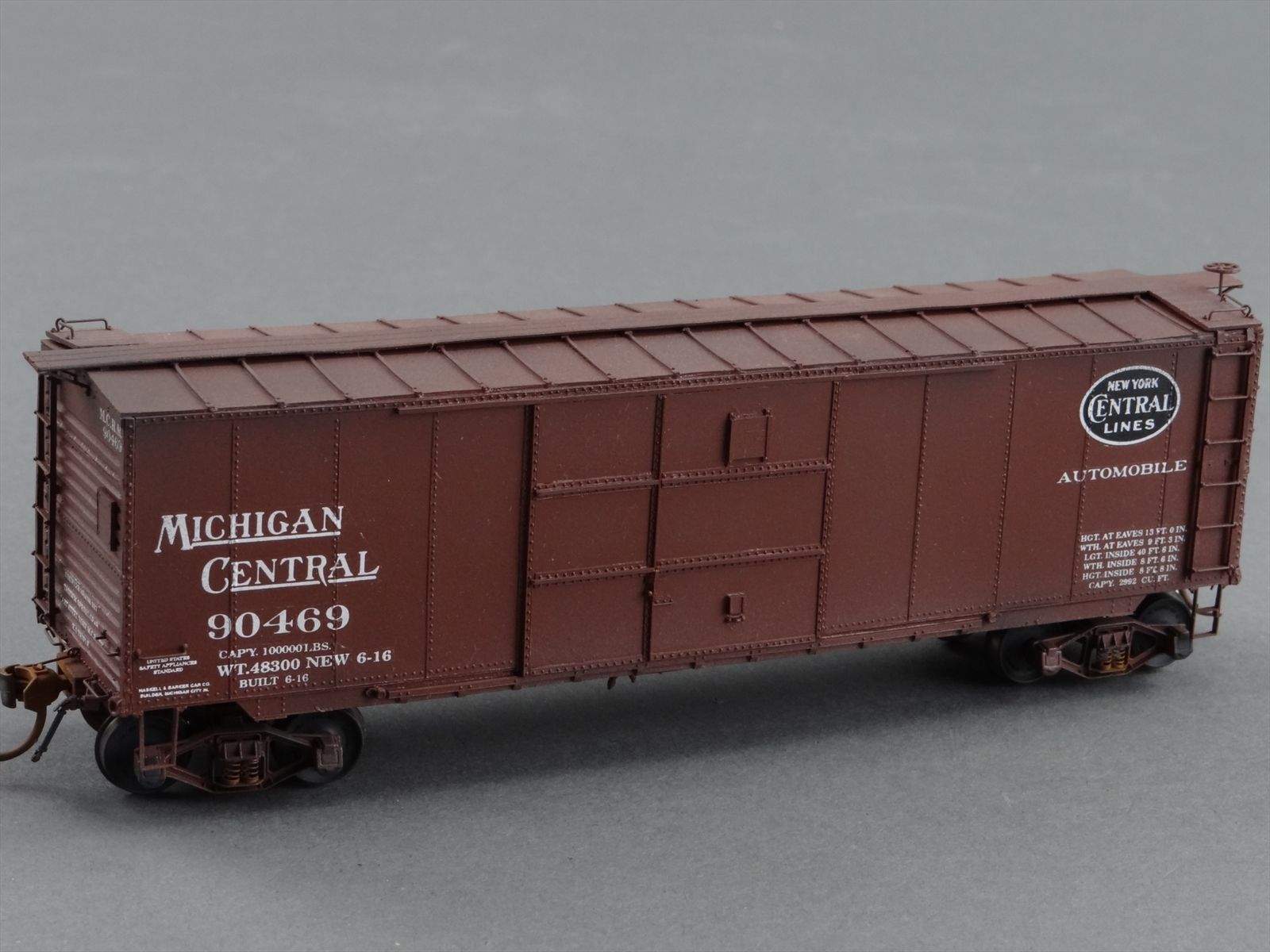 HO Westerfield 7902 Pro Built Kit - NYC Michigan Central Steel Auto Box ...