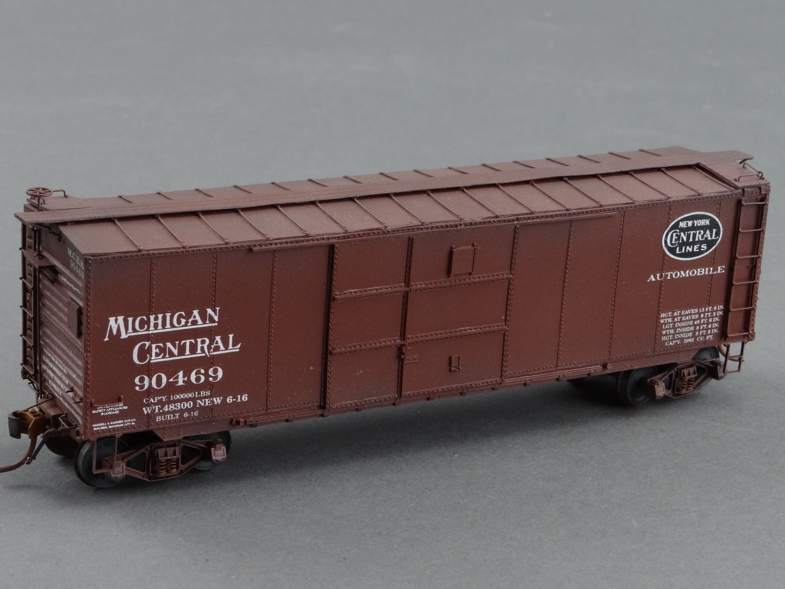 HO Westerfield 7902 Pro Built Kit - NYC Michigan Central Steel Auto Box ...